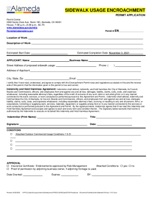 Fillable Online Encroachment Permits - Roads and Airports ... - County ...