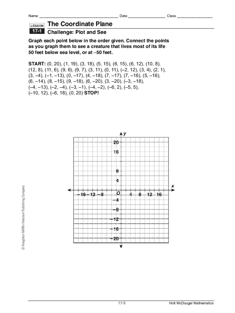 Fillable Online 10 Coordinate Plane Activities to Save Your Planning ...