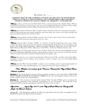 Fillable Online Now, Therefore, be it resolved, by the Common Council ...