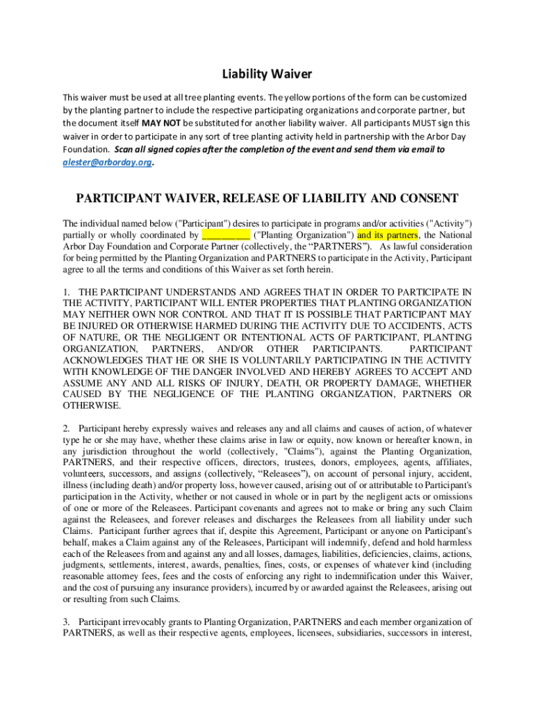 Fillable Online Liability Waivers Templates - Design, Free ...