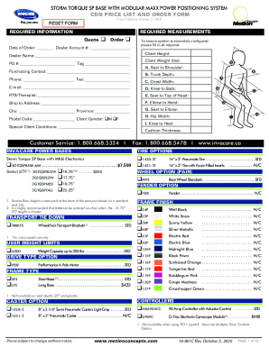 Fillable Online motionconcepts.compdforderformsREQUIRED INFORMATION ...