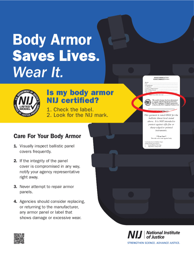 Fillable Online How Wearing Body Armor Saves Lives - Spartan Armor ...