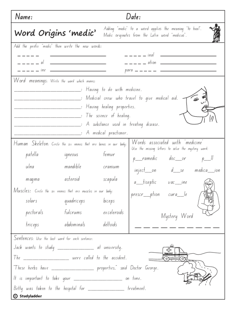 Fillable Online The Origins of Common Medical Terminology and Acronyms ...