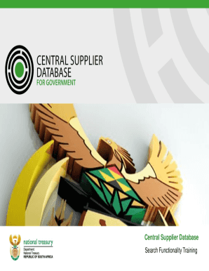 Fillable Online secure.csd.gov.zaHomeWelcome - Central Supplier ...