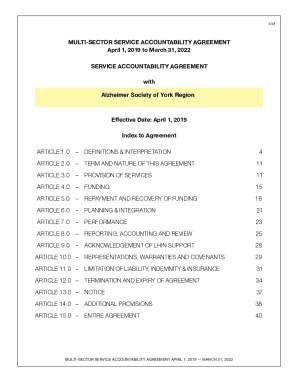 Fillable Online multi-sector service accountability agreement Fax Email ...