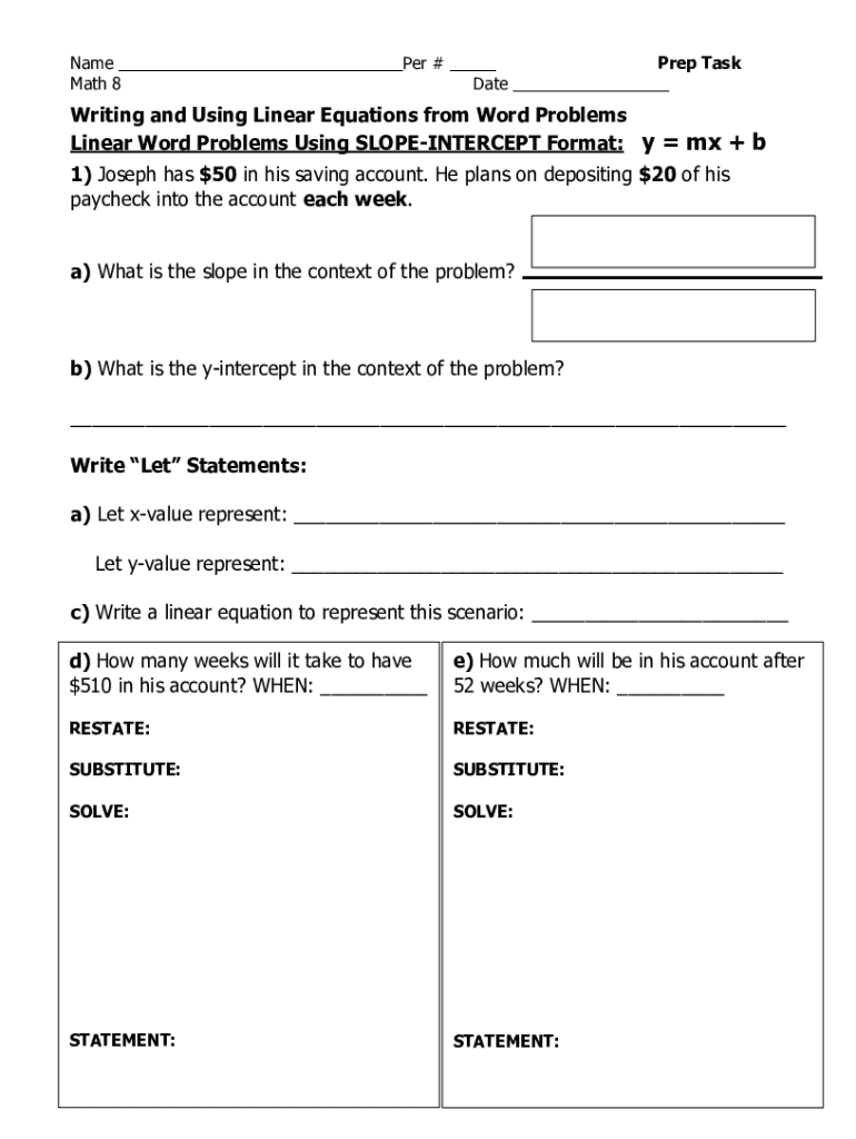 Fillable Online Skilllearnsolving A Word Problem Using A