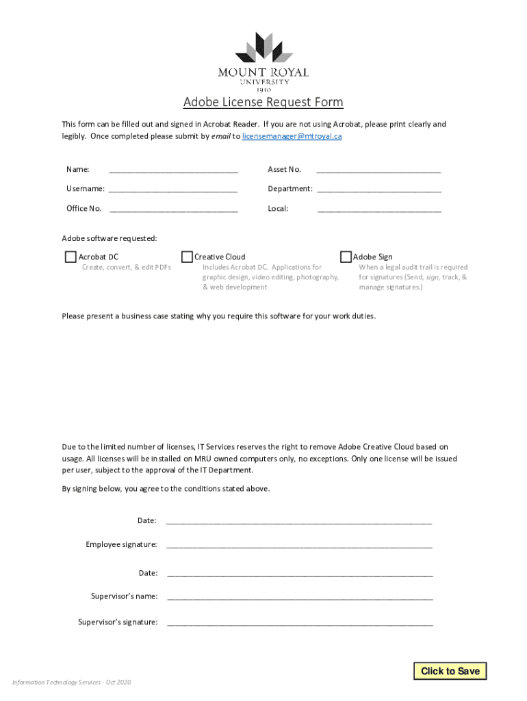 Fillable Online Adobe License Request Form Fax Email Print - pdfFiller