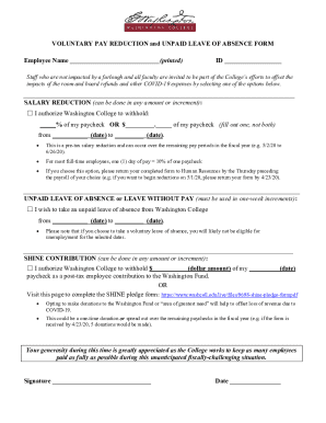 Fillable Online Leave of Absence Agreement - PDF & WordLegal Templates ...