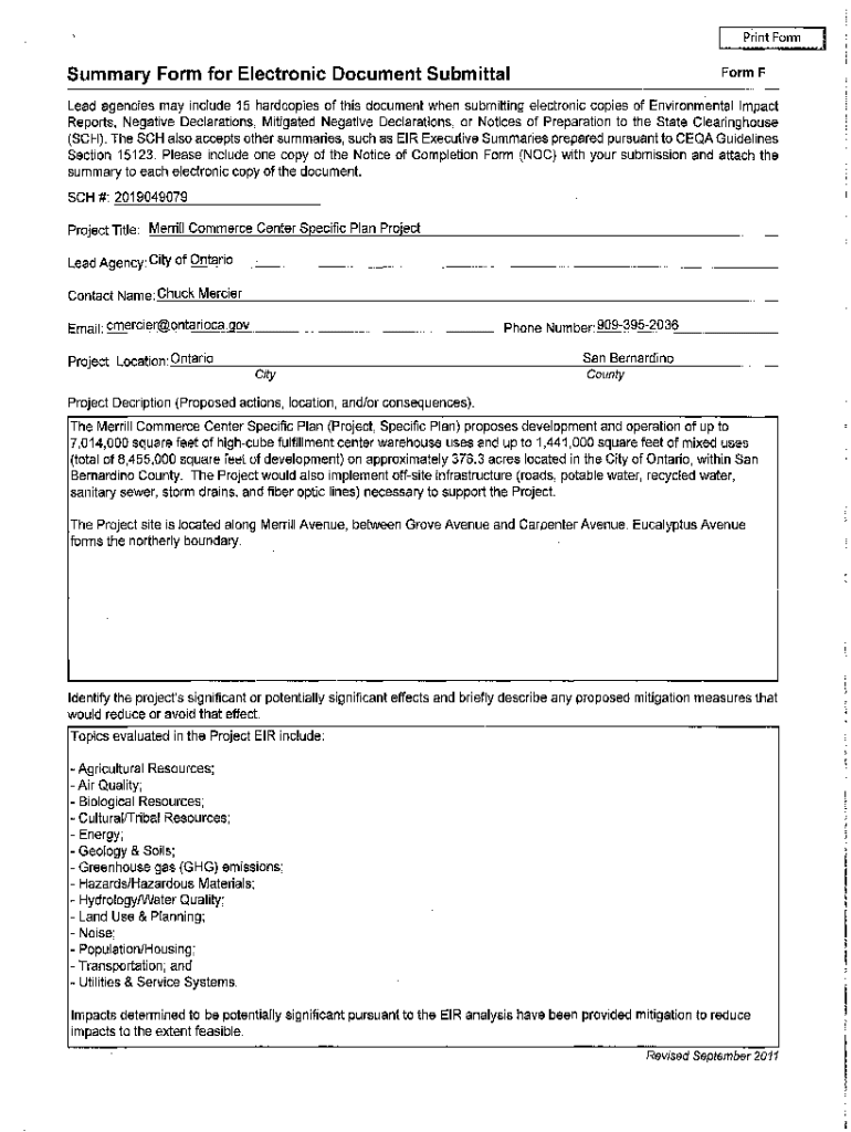 Fillable Online Print Form F Lead agencies may include 15 hardcopies of ...