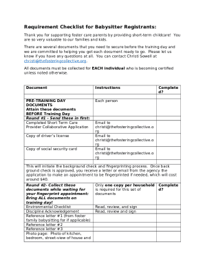 Printable Babysitting Kit (Free s, Checklists & Documents) Doc Template ...
