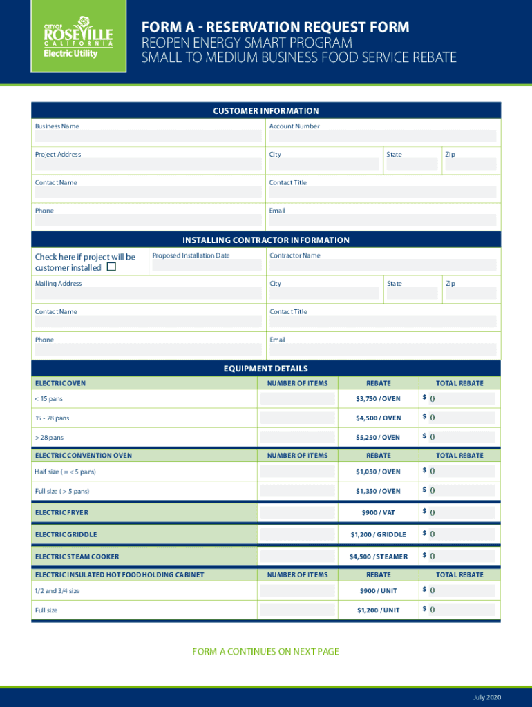 Fillable Online REOPEN ENERGY SMART PROGRAM SMALL TO MEDIUM ... Fax Email Print - pdfFiller