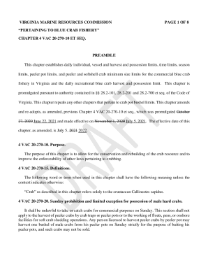 Fillable Online mrc virginia VIRGINIA MARINE RESOURCES COMMISSION PAGE ...
