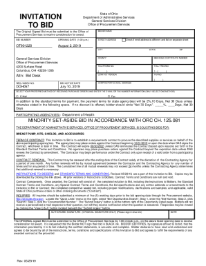 Fillable Online procure ohio OhioBuys Bidder & Supplier Training State of Ohio Procurement Fax ...