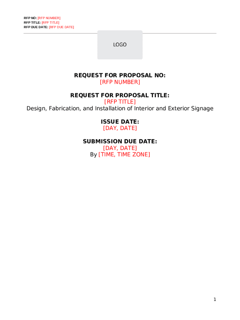 Request For Proposal (RFP) - Meaning, Examples, Advantages Doc Template ...