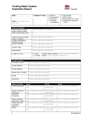 CWS Inspection Doc Template | pdfFiller