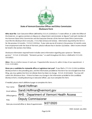 Fillable Online Sandi Hoffman Sandi.Hoffmanvermont.gov AHS - Department ...