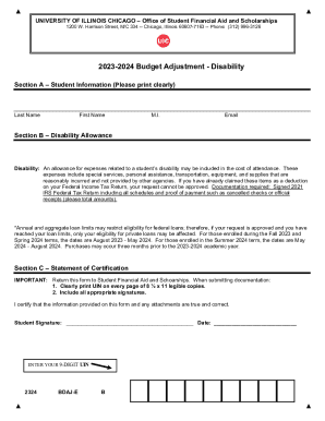 Fillable Online 2023-2024 Budget Adjustment - University of Illinois ...