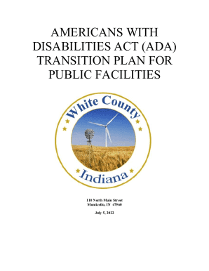 Fillable Online AMERICANS WITH DISABILITIES ACT (ADA) TRANSITION PLAN ...