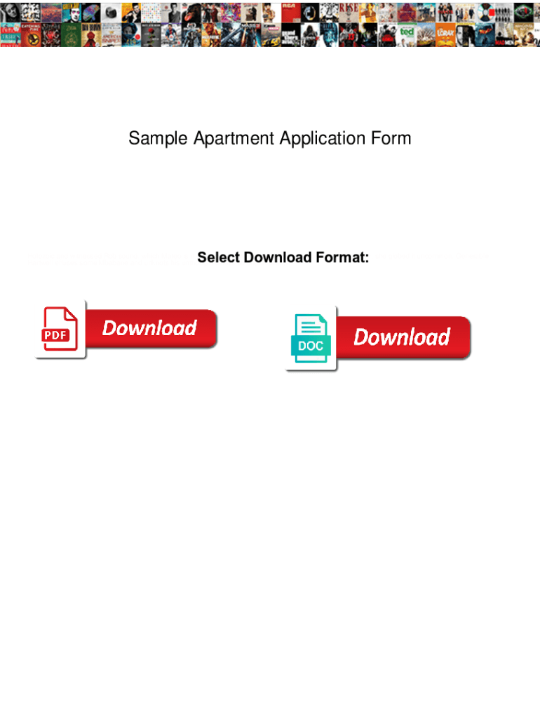 Fillable Online Sample Apartment Application Form. Sample Apartment ...