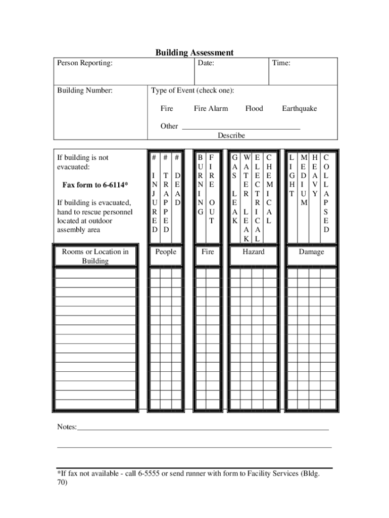 Fillable Online afd calpoly What Is a Building Condition Assessment and ...
