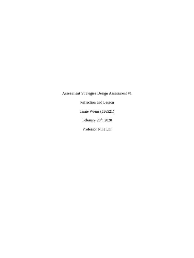 designing-assessment-strategiesobjectives-assessmentsassessment