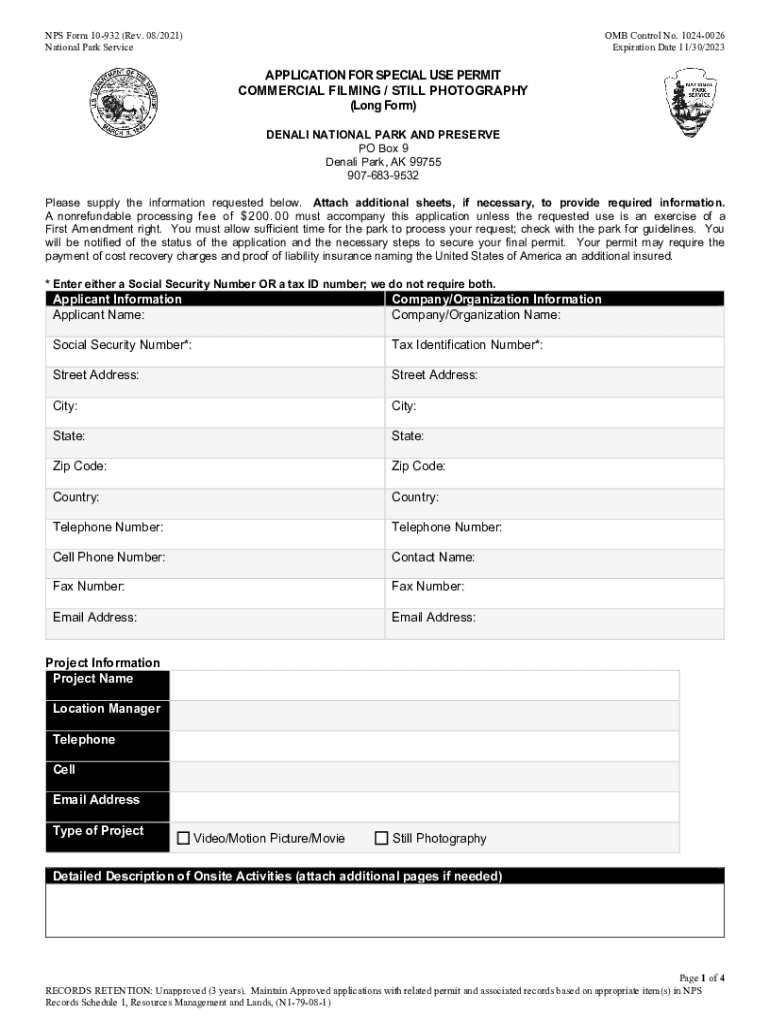 Fillable Online home.nps.govcolouploadNPS Form 10-933 (Rev. 08/2021 ...