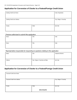 Fillable Online Application for Conversion to a Federal/Foreign Credit ...