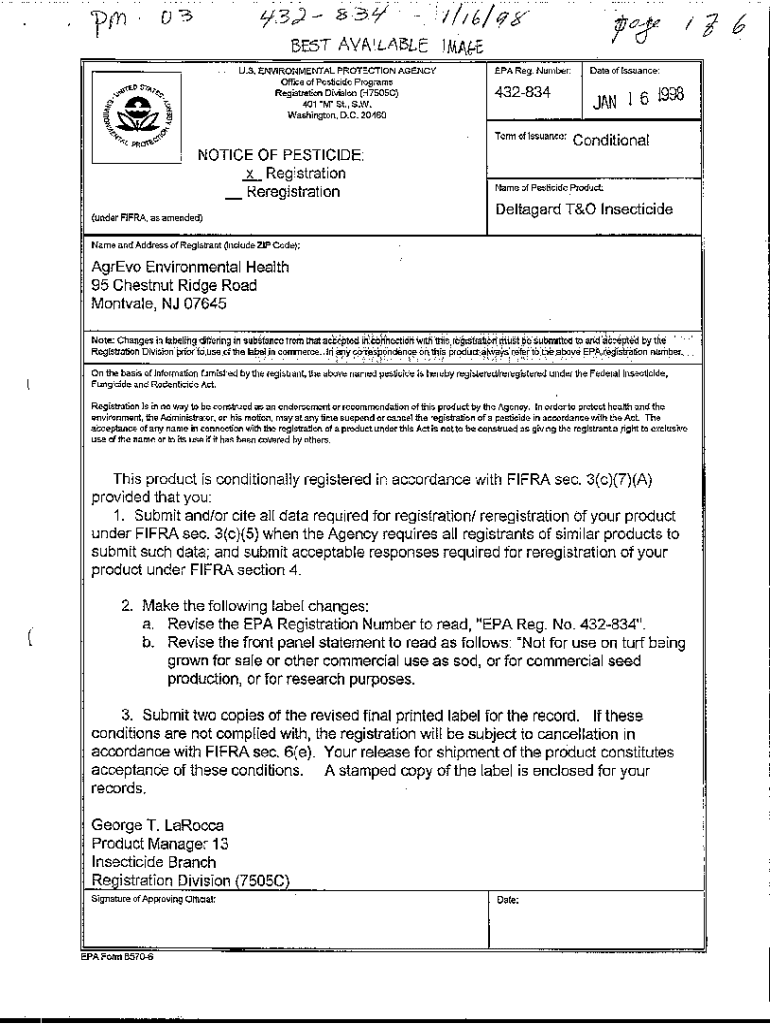 Fillable Online U.S. EPA, Pesticide Product Label, DELTAGARD T&O 5 SC ...