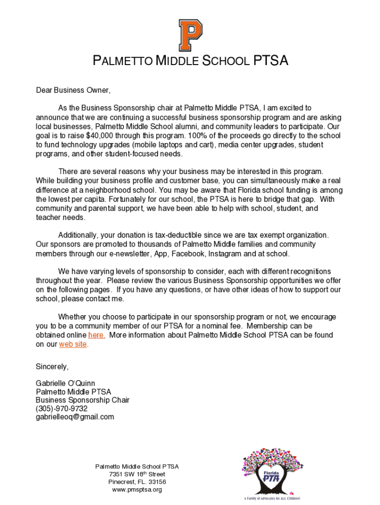 Fillable Online Palmetto Middle - Anderson School District One ...