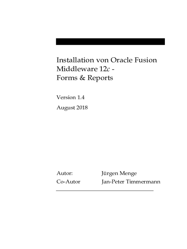 Fillable Online Oracle Fusion Middleware Installing Oracle Forms and ... Fillable Online Oracle Fusion Middleware Installing Oracle Forms and ...