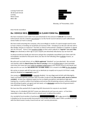 Fillable Online Re: VEHICLE REG. WG14 XHB & CLAIM FORM No. G5GF2V41 Fax ...