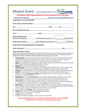 Fillable Online Group Registration Form TemplateJotformGroup ...