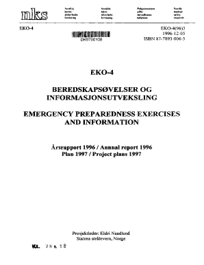 Fillable Online Emergency preparedness exercises and information ...