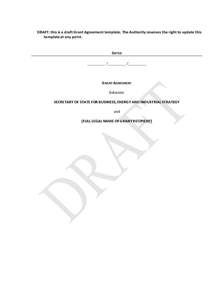Fillable Online Grant Agreement Template - assets.publishing.service ...