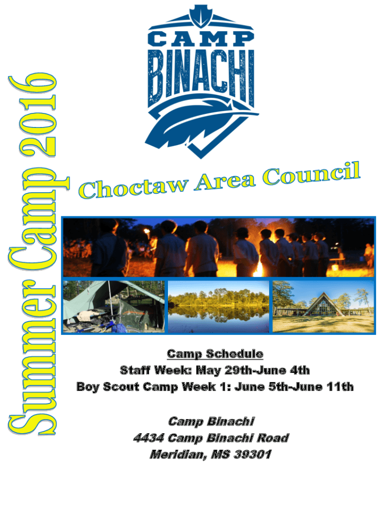 Fillable Online scoutsmarts.comscout-camp-planning-scheduleScout Camp ...