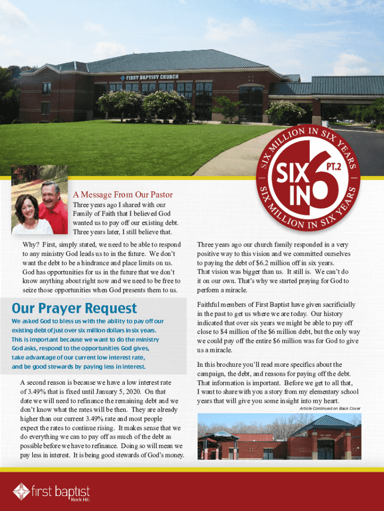 Fillable Online First Baptist Church Rock Hill in South Carolina ...