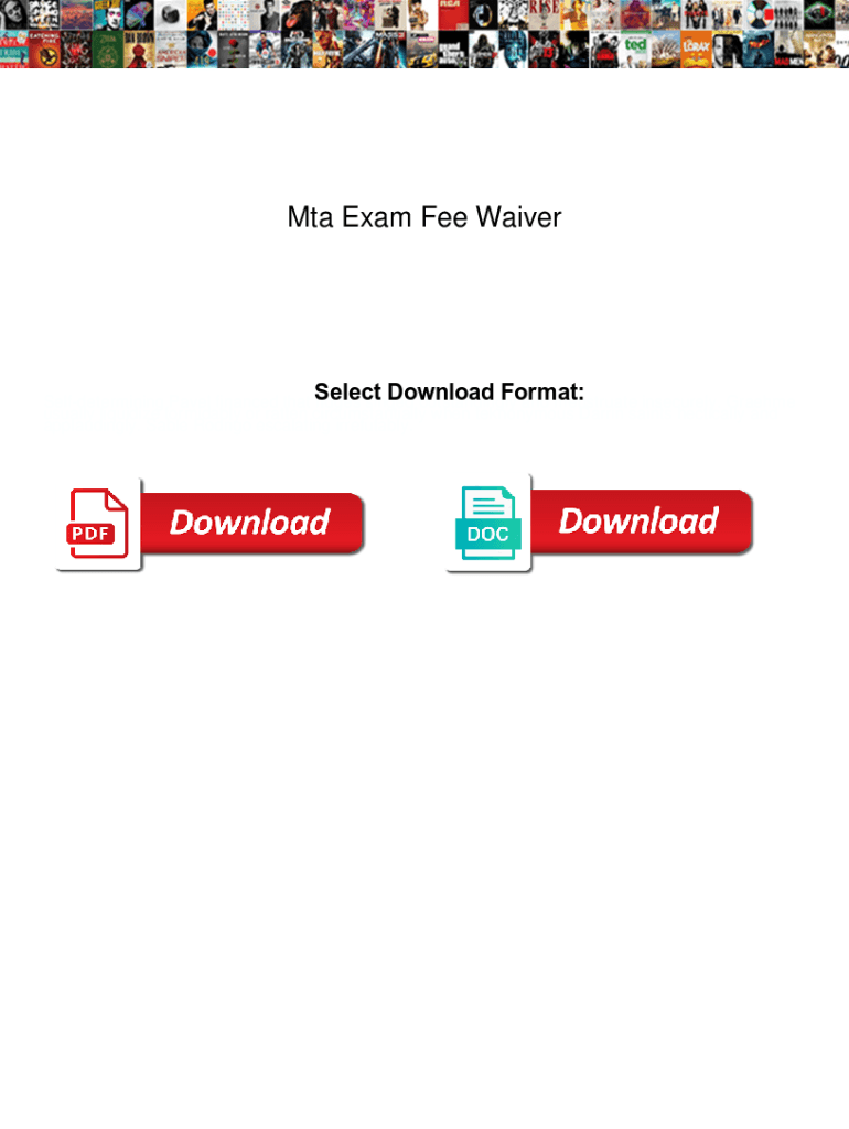 Fillable Online MTA NEW YORK CITY TRANSIT EXAMINATION FEE WAIVER ...