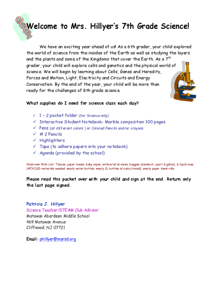 Fillable Online slidetodoc.comwelcome-to-seventh-grade-scienceWELCOME ...