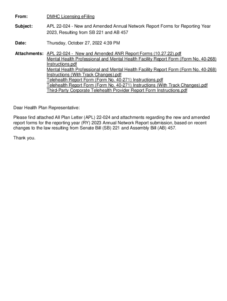 Fillable Online Cover Letter APL 22-024 - ANR Report Forms Fax Email ...