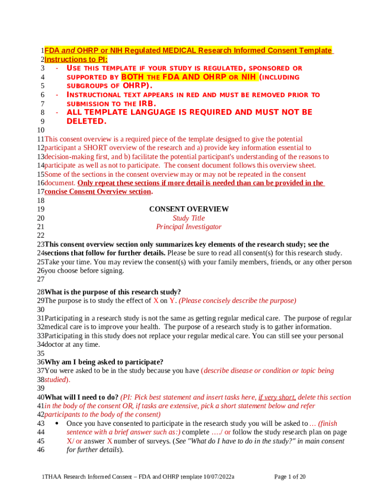 Consent Templates and Guidance - ohsrp.nih.gov Doc Template | pdfFiller