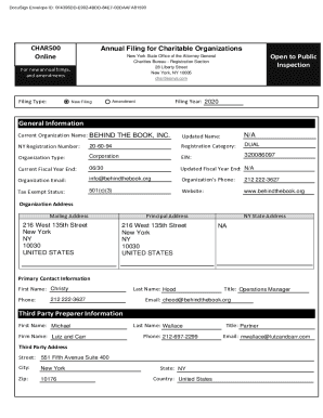 Fillable Online Char500 Form - Fill and Sign Printable Template Online ...