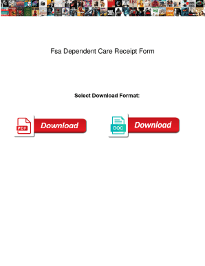 Fillable Online Fsa Dependent Care Receipt Form. Fsa Dependent Care ...