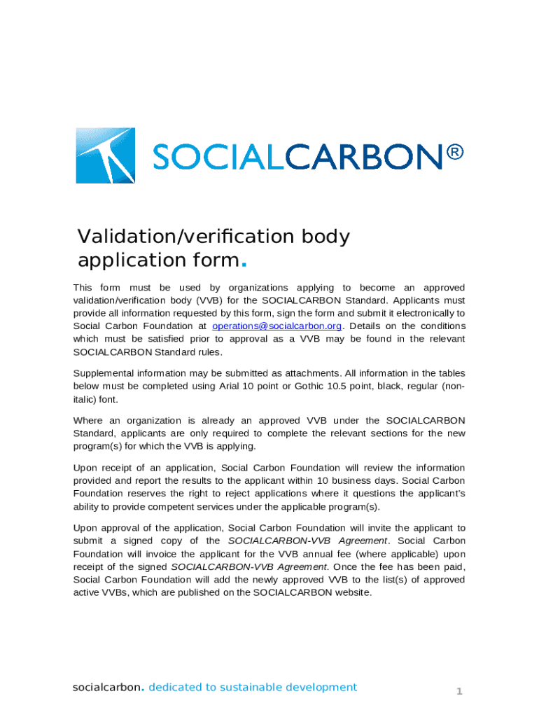 Validation & Verification Bodies - Gold Standard for the Global Goals ...