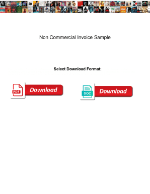 Fillable Online Non Commercial Invoice - Fill and Sign Printable ...