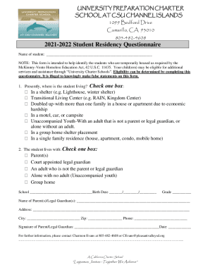 Fillable Online universitycharterschools csuci University Preparation ...