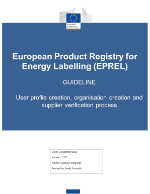 Fillable Online ec europa New Guidelines For European Product Registry ...
