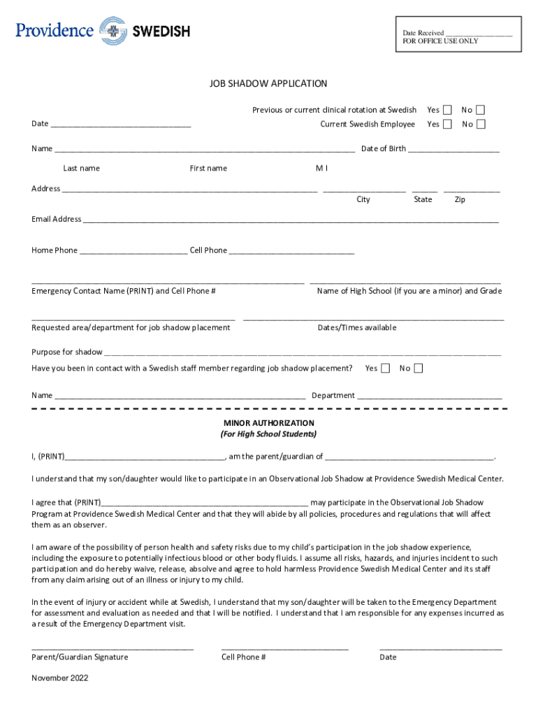 Fillable Online lawrencegeneral.orgJob-Shadow-ApplicationJob Shadow Application - Lawrence ...