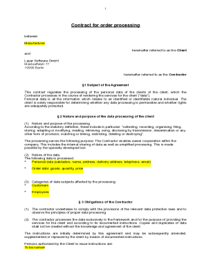Fillable Online Manufacturing Agreement - Template - Word & PDF Fax ...