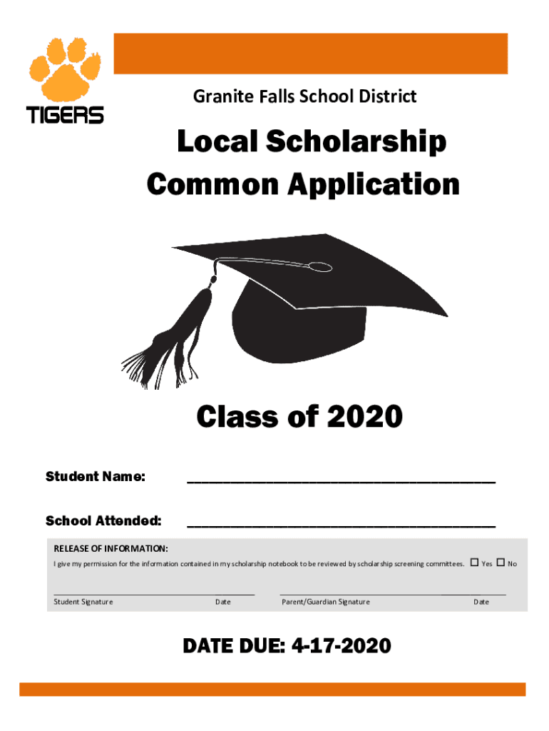 Fillable Online Granite Falls School District Local Scholarship Common Application Fax Email ...