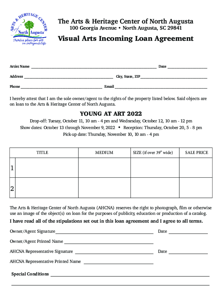 Fillable Online Art Exhibit - North Augusta Star Calendar - Post and Courier Fax Email Print ...